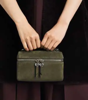 Tory Burch Suede Romy Clutch Bag