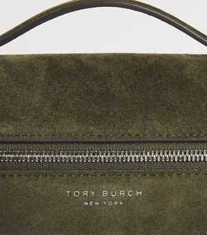 Tory Burch Suede Romy Clutch Bag