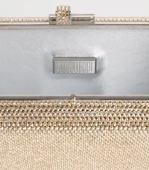 Judith Leiber Crystal-embellished Slim Slide Clutch Bag - Gold