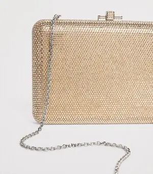 Judith Leiber Crystal-embellished Slim Slide Clutch Bag - Gold
