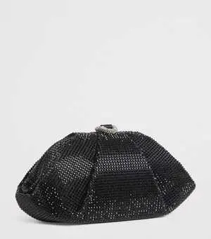 Judith Leiber Crystal Gemma Clutch Bag - Black