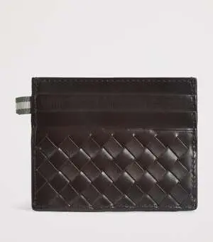 Officine Creative Leather Woven Boudin Card Holder