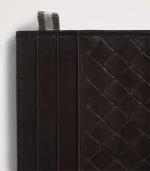 Officine Creative Leather Woven Boudin Card Holder