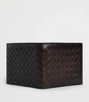 Officine Creative Leather Woven Boudin Bifold Wallet