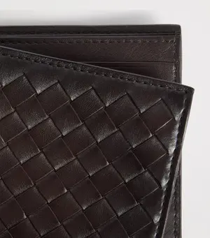Officine Creative Leather Woven Boudin Bifold Wallet