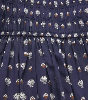 DÔEN Floral Print Organic Cotton Midi Dress