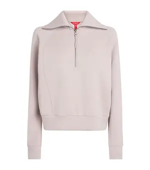 Spanx Airessentials Half-zip Sweater - Grey