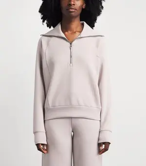 Spanx Airessentials Half-zip Sweater - Grey