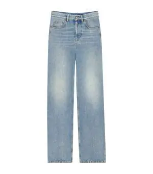 Saint Laurent Neo Baggy Straight Jeans - Purple