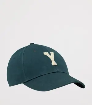Saint Laurent Cotton Y Varsity Baseball Cap