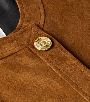 Saint Laurent Suede Cassandre-button Jacket