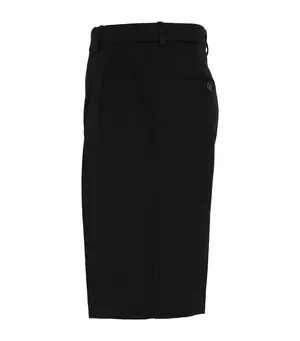 Saint Laurent Grain De Poudre Wool Tailored Bermuda Shorts
