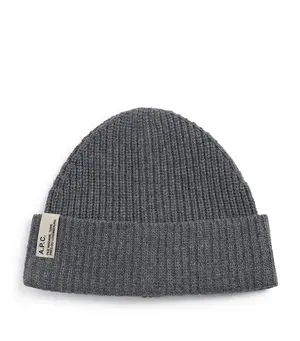 A.p.c. Wool-cashmere Ribbed Beanie