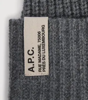 A.p.c. Wool-cashmere Ribbed Beanie