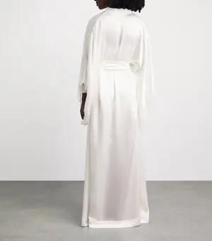 Carine Gilson Short Silk Cérè Robe - White