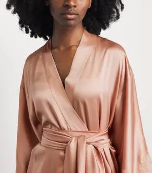 Carine Gilson Short Silk Cérès Robe - Nude