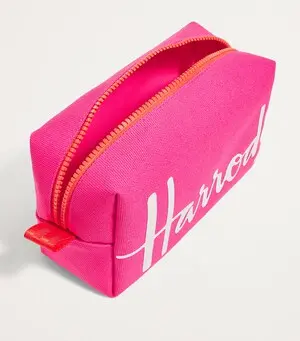 Harrods Cotton Logo Cosmetics Bag