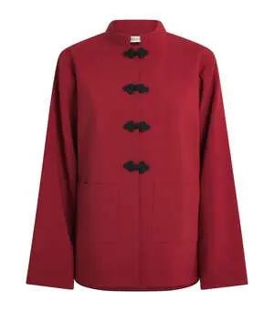 RÓHE Wool Pankou-closure Jacket - Red