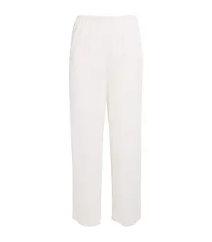 TOTEME Cotton-silk Wide-leg Trousers