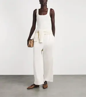 TOTEME Cotton-silk Wide-leg Trousers