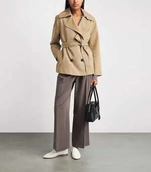 Varley Maddox Cropped Trench Coat - Beige