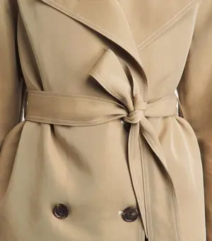 Varley Maddox Cropped Trench Coat - Beige