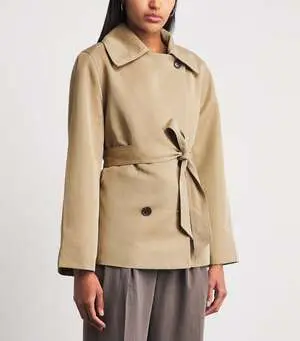 Varley Maddox Cropped Trench Coat - Beige