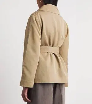 Varley Maddox Cropped Trench Coat - Beige