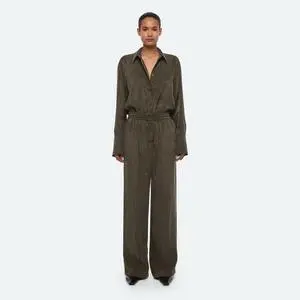 Helmut Lang Fluid Pull-on Pants - Dark Moss