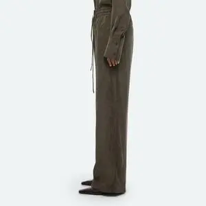 Helmut Lang Fluid Pull-on Pants - Dark Moss