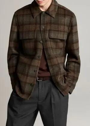 Vince Plaid Splittable Wool-blend Shirt Jacket