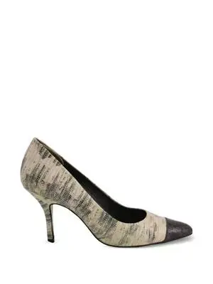 Tory Burch Snakeskin Print Stiletto Heel Pumps