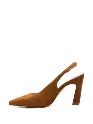 STUART WEITZMAN Stassi Slingback Suede Pumps - Brown