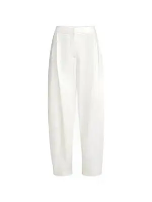 Brunello Cucinelli Cotton Smooth French-terry Pleated Track Trousers - White