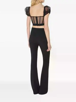 Elisabetta Franchi Boot-cut Trousers With Logo Detail