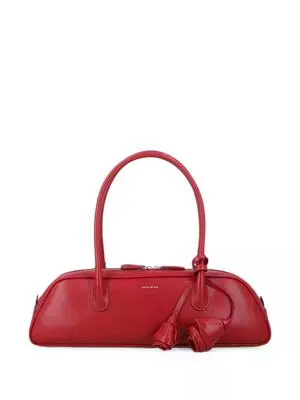 Magda Butrym Brigitte Trapeze Rose-detail Leather Tote Bag - Red
