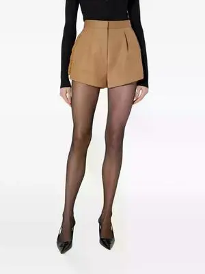 Elisabetta Franchi Gabardine Shorts With Flounces