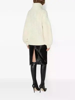 Elisabetta Franchi Knit Pullover With Turtleneck And Wide Sleeves