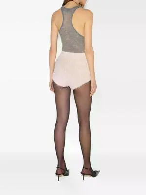 Elisabetta Franchi Fleece Shorts With Terry Texture