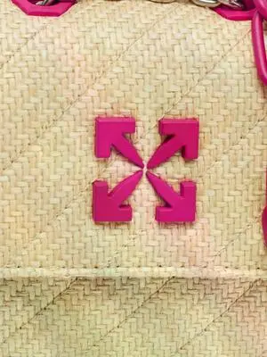Off-White 19 Jackhammer Raffia Shoulder Bag