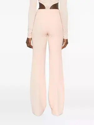 Elisabetta Franchi Logo Plaque Flared Trousers - Pink