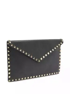 Valentino Garavani Rockstud Envelope Clutch Bag - Black