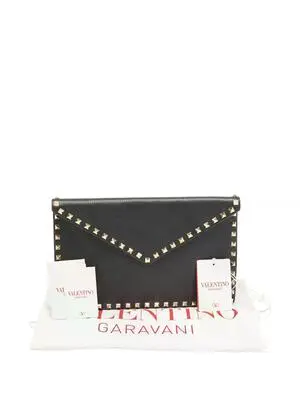 Valentino Garavani Rockstud Envelope Clutch Bag - Black