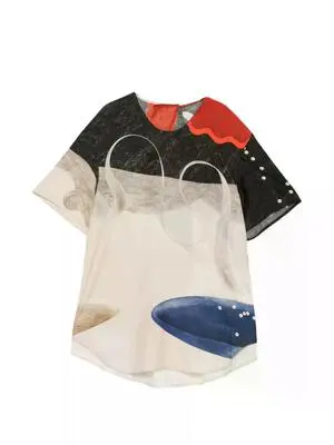 JNBY Short-sleeve Printed Shirt - Neutrals
