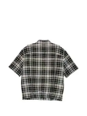 CROQUIS Crease-effect Plaided Polo