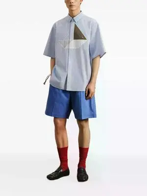 CROQUIS Sailboat-appliqué Shirt - Blue