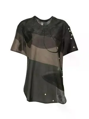 JNBY Oversized Abstract-print Short-sleeve Top
