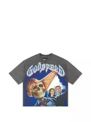 GODSPEED Mask Off Graphic-print T-shirt - Grey
