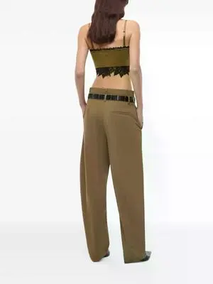 Pinko Belted Pintuck Tailored Trousers