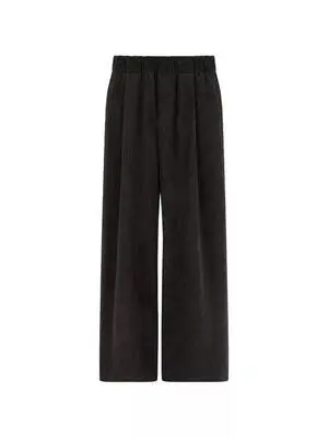 SOCIETE ANONYME Wide-leg Corduroy Pleated Trousers - Brown